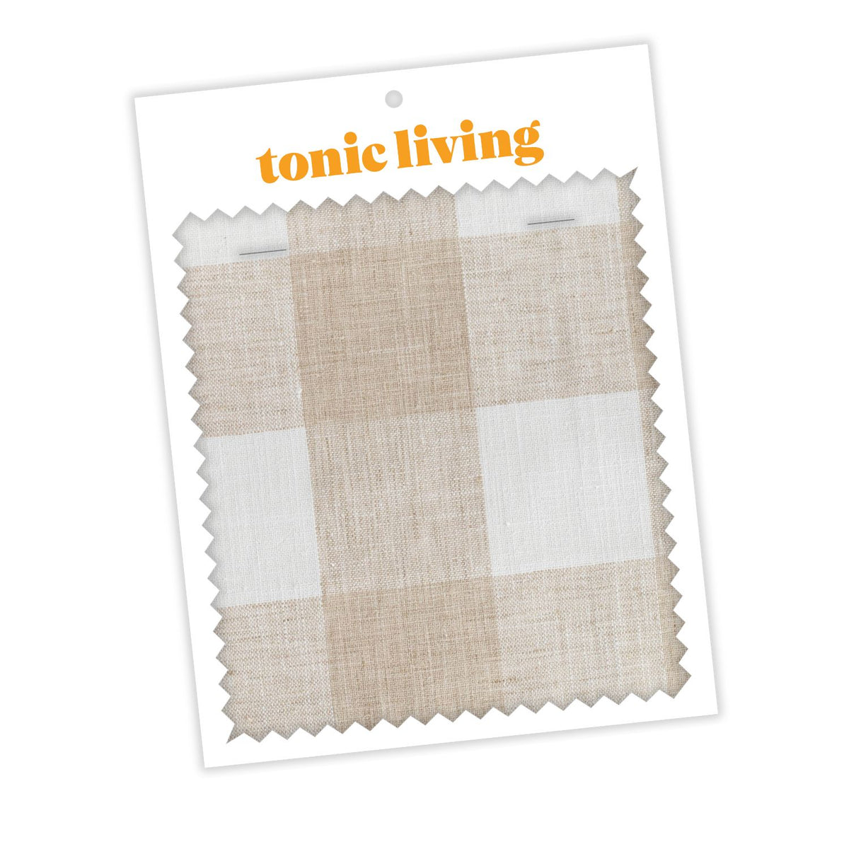 Oliver Check, Natural - Buy a Swatch – Tonic Living