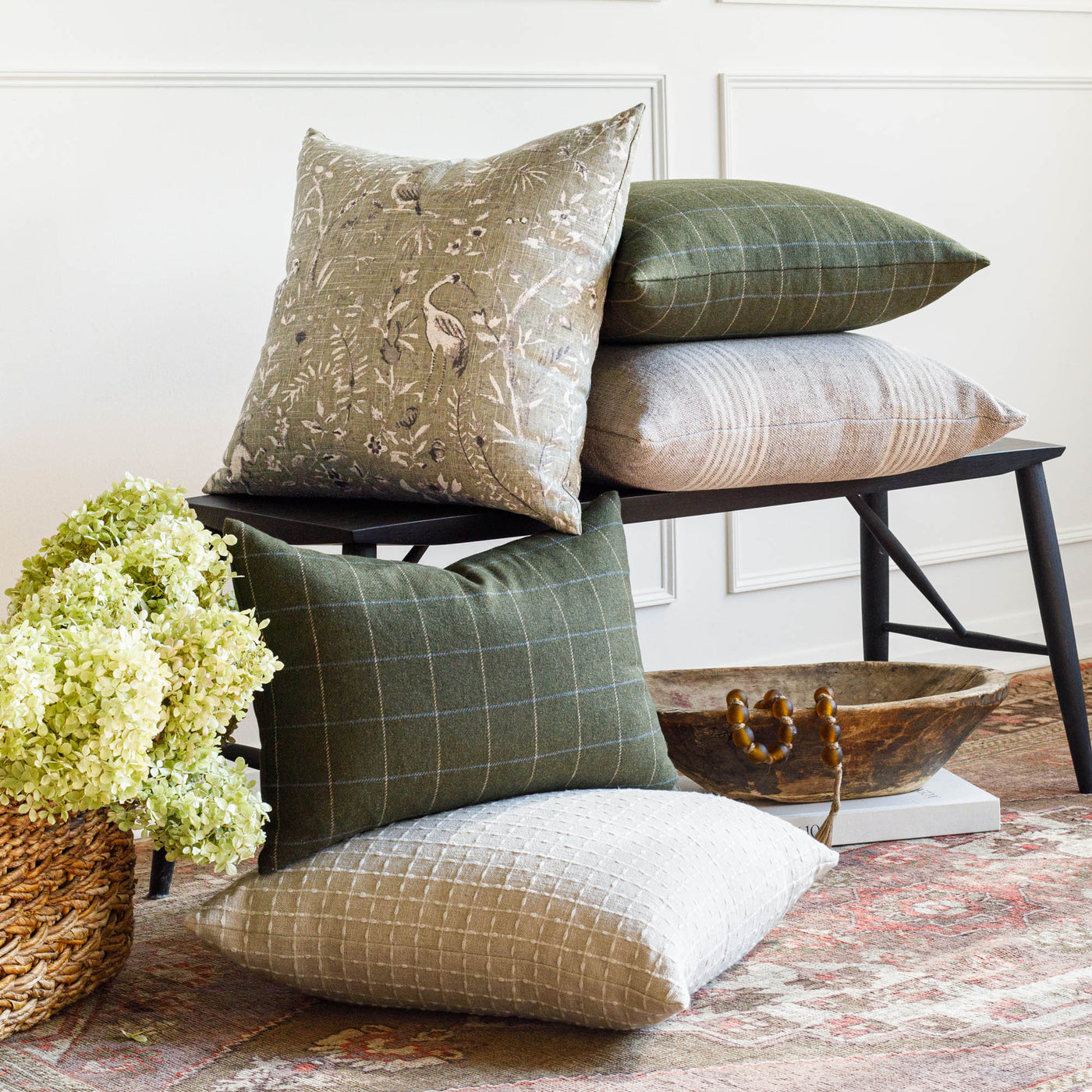 Addison Plaid 14x20 Lumbar Pillow, Moss – Tonic Living