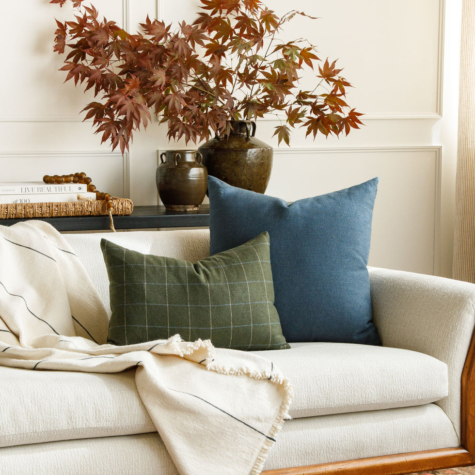 Addison Plaid 14x20 Lumbar Pillow, Moss – Tonic Living