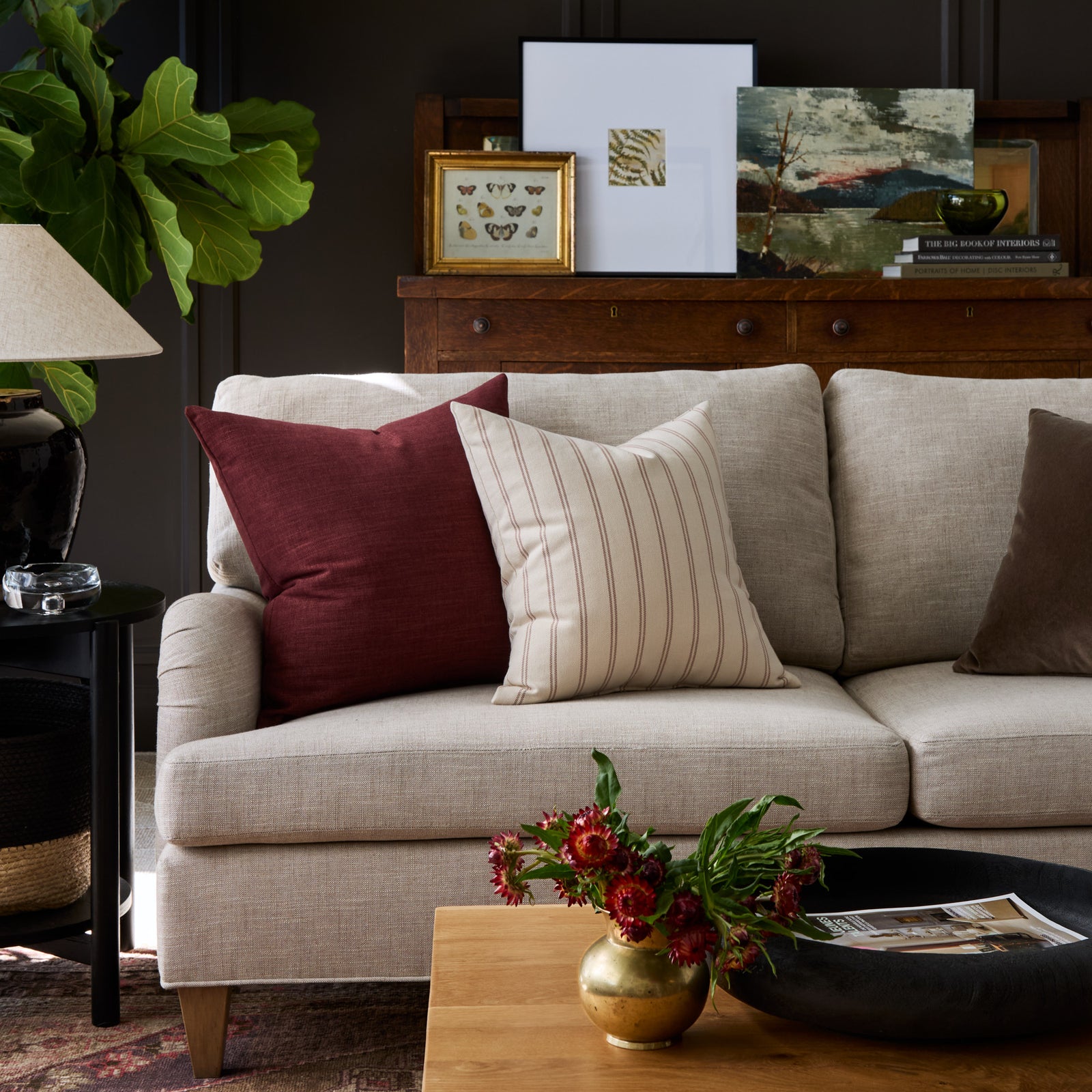 Bedford Fabric, Merlot – Tonic Living