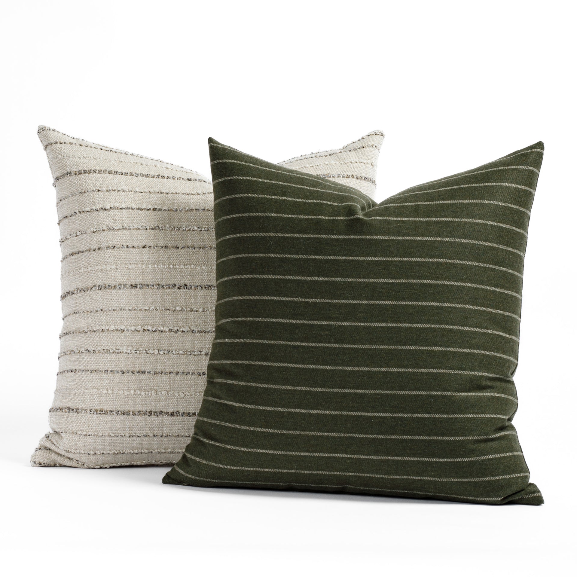 Hunter Stripe 20x20 Pillow, Moss – Tonic Living