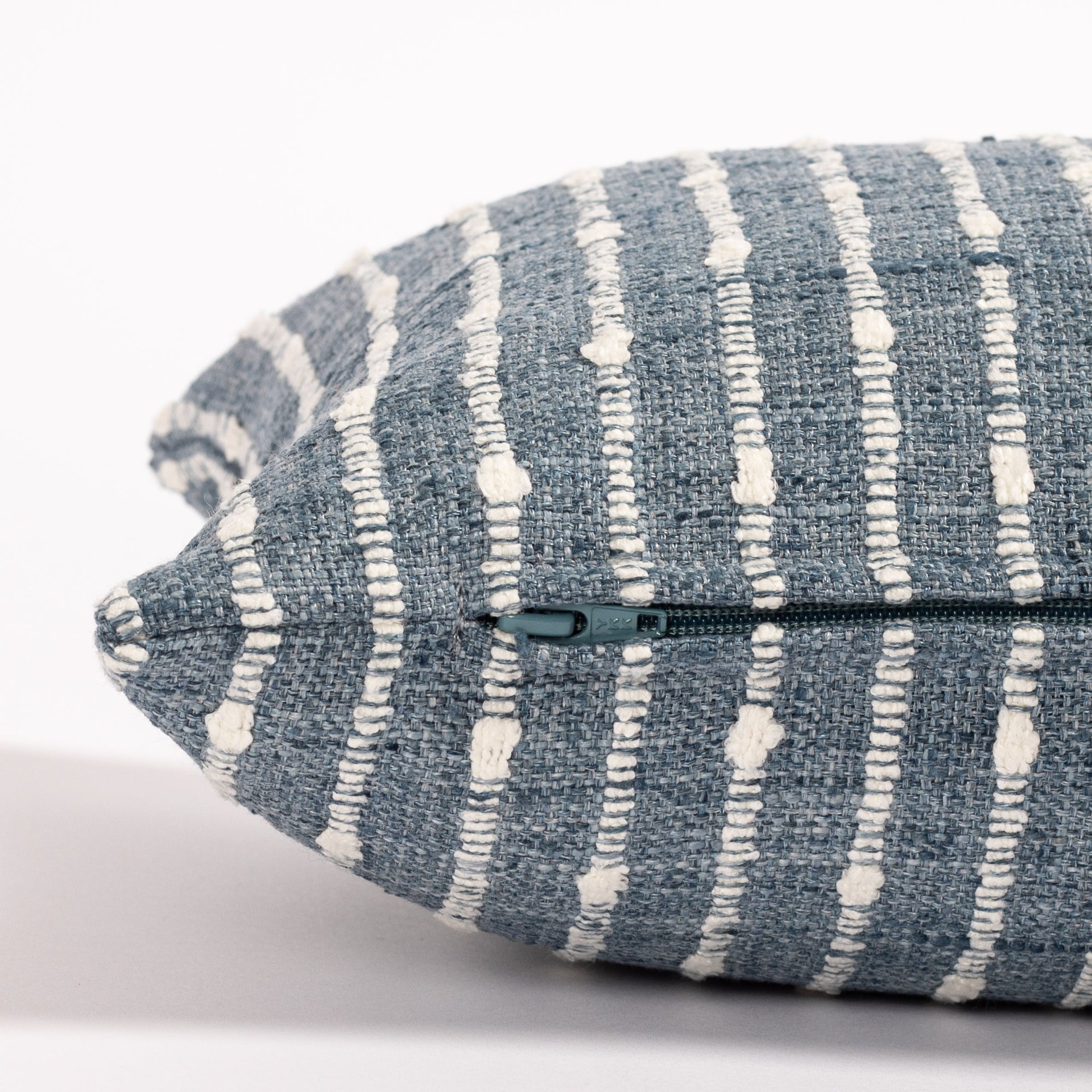 Arren Stripe 12x24 Lumbar Pillow, Chambray – Tonic Living